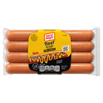 Oscar Mayer Bun Length Uncured Angus Beef, Franks