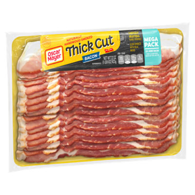 Oscar Mayer Naturally Hardwood Smoked Thick Cut Bacon Mega Расk, 22 oz