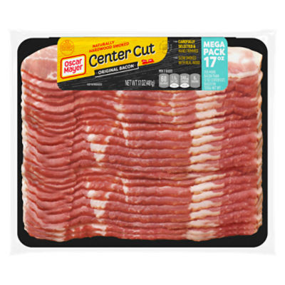Oscar Mayer Original Center Cut Bacon Mega Pack, 17 oz Pack, 25-27 ...