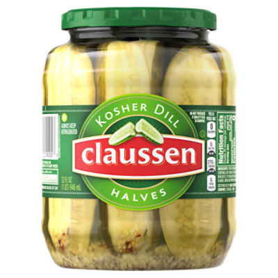 Claussen Halves Kosher Dill Pickles, 32 fl oz