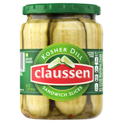 Claussen Kosher Dill Sandwich Slices, 20 fl oz Jar - The Fresh Grocer