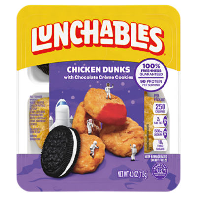 Lunchables Chicken Dunks with Chocolate Creme Cookies, 4 oz Tray