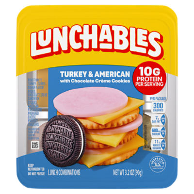 Lunchables Turkey & American Cheese Cracker Snack Kit with Chocolate ...