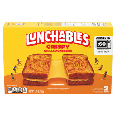 Lunchables Crispy Grilled Cheesies, Original American Cheese Sandwich ...