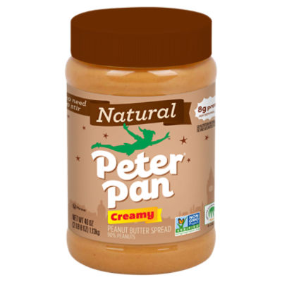 PETER PAN 40oz Natural Creamy Peanut Butter Spread - ShopRite