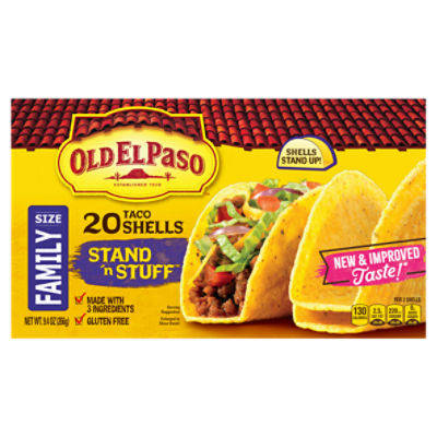 Old El Paso Stand 'N Stuff Taco Shells Family Size, 20 count, 9.4 oz ...