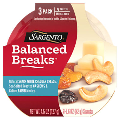 SARGENTO Balanced Breaks Snacks, 1.5 oz, 3 count