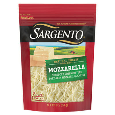 SARGENTO Mozzarella Shredded Natural Cheese, 8 oz