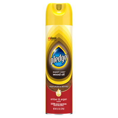 Pledge® Wood Oil, Expert Care™, Aerosol, Amber & Argan Scent, 9.7 oz ...