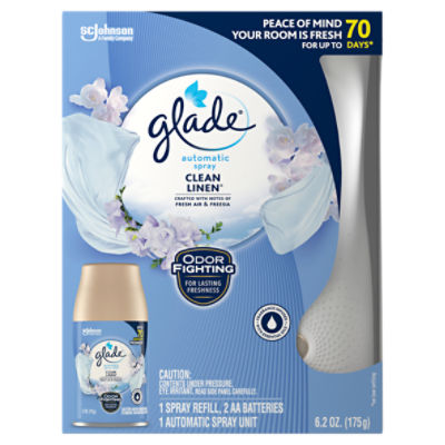 Glade Automatic Spray Starter Kit, Air Freshener, Clean Linen, 6.2 oz ...