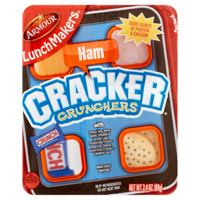 Armour LunchMakers Ham Cracker Crunchers with Crunch Bar, 2.4 oz ...