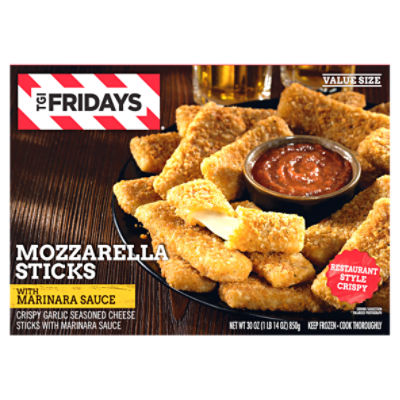 TGI Fridays Mozzarella Sticks Value Size with Marinara Sauce, 30 oz Box ...