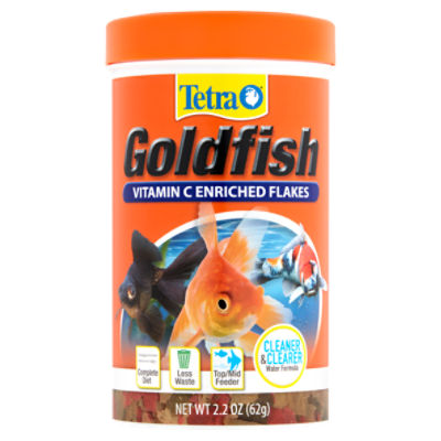 Tetra Goldfish Vitamin C Enriched Flakes Fish Food, 2.2 oz - The Fresh ...