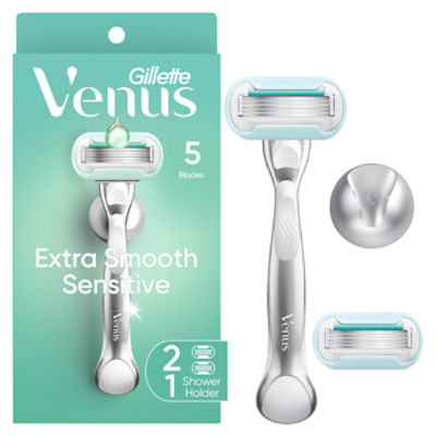 Gillette Venus Deluxe Smooth Sensitive Women's Razor Handle + 2 Blade ...