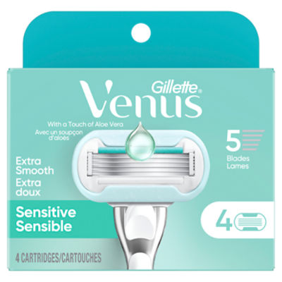 Gillette Venus Sensitive Deluxe Smooth Cartridges, 4 count - ShopRite