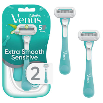 Gillette Venus Extra Smooth Sensitive Disposable Razors, 2 count - ShopRite