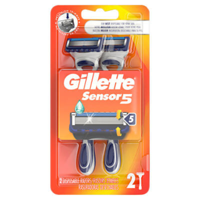 Gillette Sensor 5 Disposable Razors, 2 count