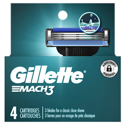 Gillette Mach3 Cartridges, 4 count - ShopRite