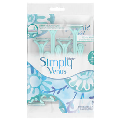 Gillette Simply Venus 2 Disposable Razors, 9 Count - ShopRite