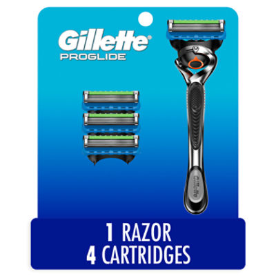 Gillette ProGlide Men's Razor Handle + 4 Blade Refills - ShopRite