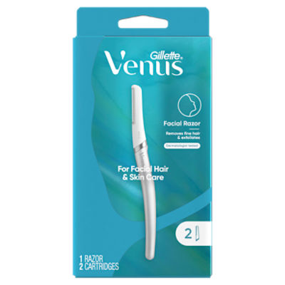 Gillette Venus Facial Razor, Exfoliating Dermaplaning Tool for Face with 2 Blade Refills - ShopRite