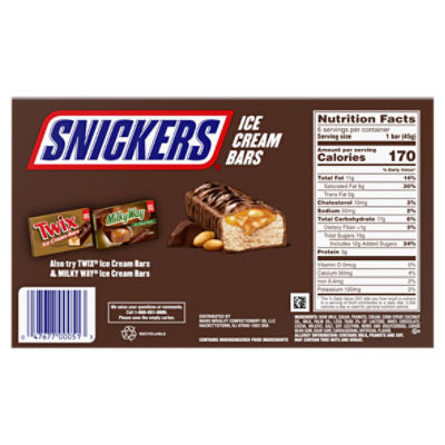 Snickers Peanut Butter Caramel Ice Cream Bars Ea