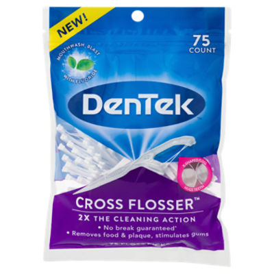 DenTek Cross Flosser Floss Picks, 75 count - ShopRite