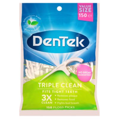 DenTek Triple Clean Floss Picks Value Size, 150 count - ShopRite