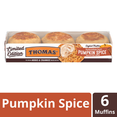 Thomas' Nooks & Crannies Pumpkin Spice English Muffins Limited Edition ...