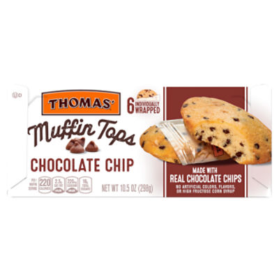 Thomas Chocolate Chip Muffin Tops 6 Count 105 Oz Shoprite