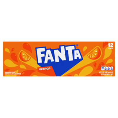 Fanta Orange Soda Fridge Pack Cans, 12 fl oz, 12 Pack - The Fresh Grocer