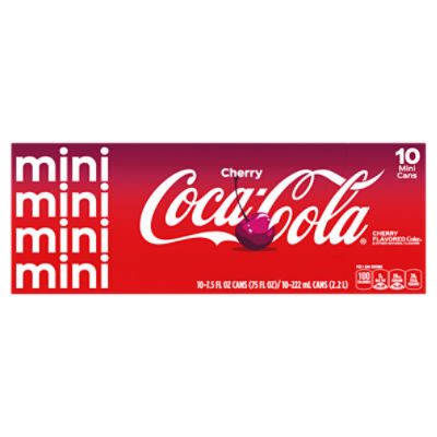 Coca-Cola Cherry Fridge Pack Cans, 7.5 fl oz, 10 Pack