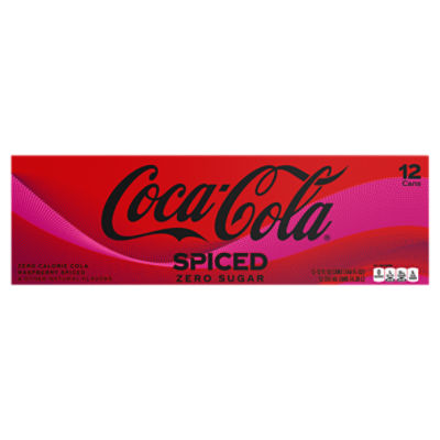 Coca-Cola Zero Sugar Raspberry Spiced Cola, 12 fl oz, 12 count - The ...