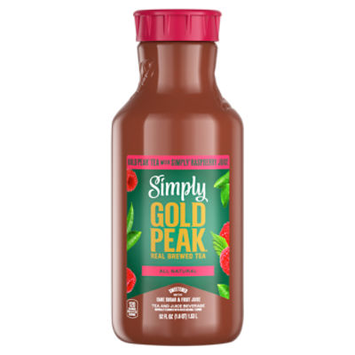 Simply Gold Peak Raspberry Juice Beverage Real Brewed Tea, 52 fl oz ...