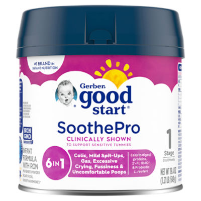 Gerber Good Start SoothePro Infant Formula with Iron Milk Based Powder ...