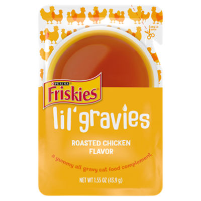 Purina Friskies Lil' Gravies Roasted Chicken Flavor Cat Food, 1.55 oz ...