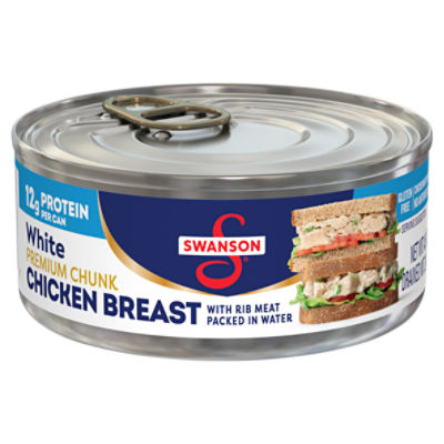 Swanson White Premium Chunk Canned Chicken Breast in Water, 4.5 OZ Can ...