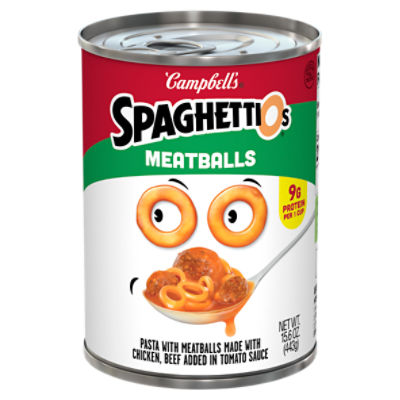 SpaghettiOs Canned Pasta with Meatballs, 15.6 oz Can