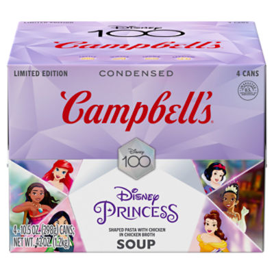 Campbell's Condensed Chicken Soup, Disney Princess Shaped Pasta, 10.5 ...