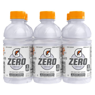 Gatorade Zero Zero Sugar Thirst Quencher Glacier Cherry 12 Fl Oz 6 ...