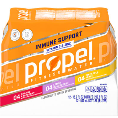 Propel Immune Variety Pack 16.9oz 12pk lemon Blackberry, Orange ...