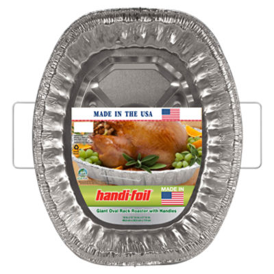 HANDI FOIL GIANT OVAL RACK ROASTER WITH HANDLES - The Fresh Grocer