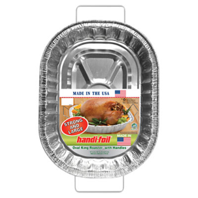 Handi-Foil Oval King Roaster with Handles - The Fresh Grocer