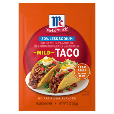 McCormick Mild Taco Seasoning Mix - 30% Less Sodium, 1 oz - ShopRite