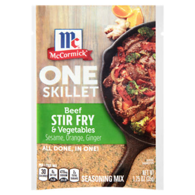 Mccormick One Skillet Beef Stir Fry And Vegetables Seasoning Mix 125 Oz
