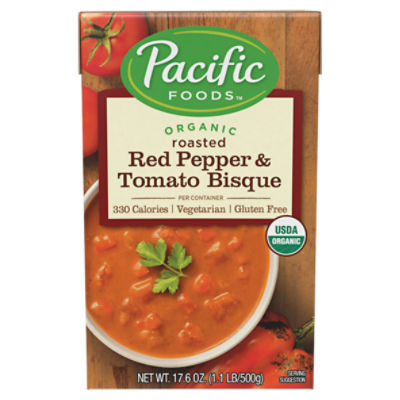 Pacific Foods Organic Roasted Red Pepper & Tomato, Bisque