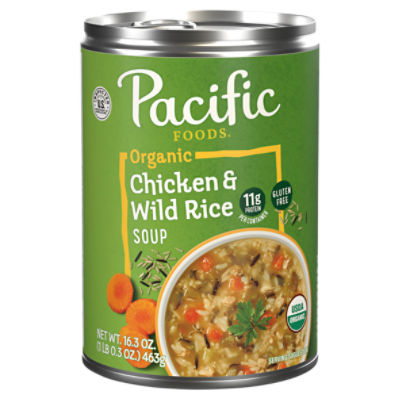 Pacific Foods Organic Chicken and Wild Rice Soup, 16.3 oz Can
