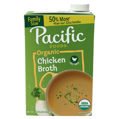 Pacific Foods Organic Free Range Chicken Broth, 48 oz Carton - ShopRite