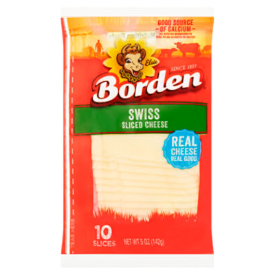 Borden Swiss Sliced Cheese, 10 count, 5 oz - The Fresh Grocer