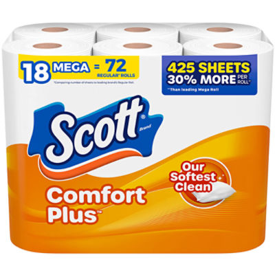Scott ComfortPlus Toilet Paper Mega Rolls 1 Ply Toilet Tissue - ShopRite